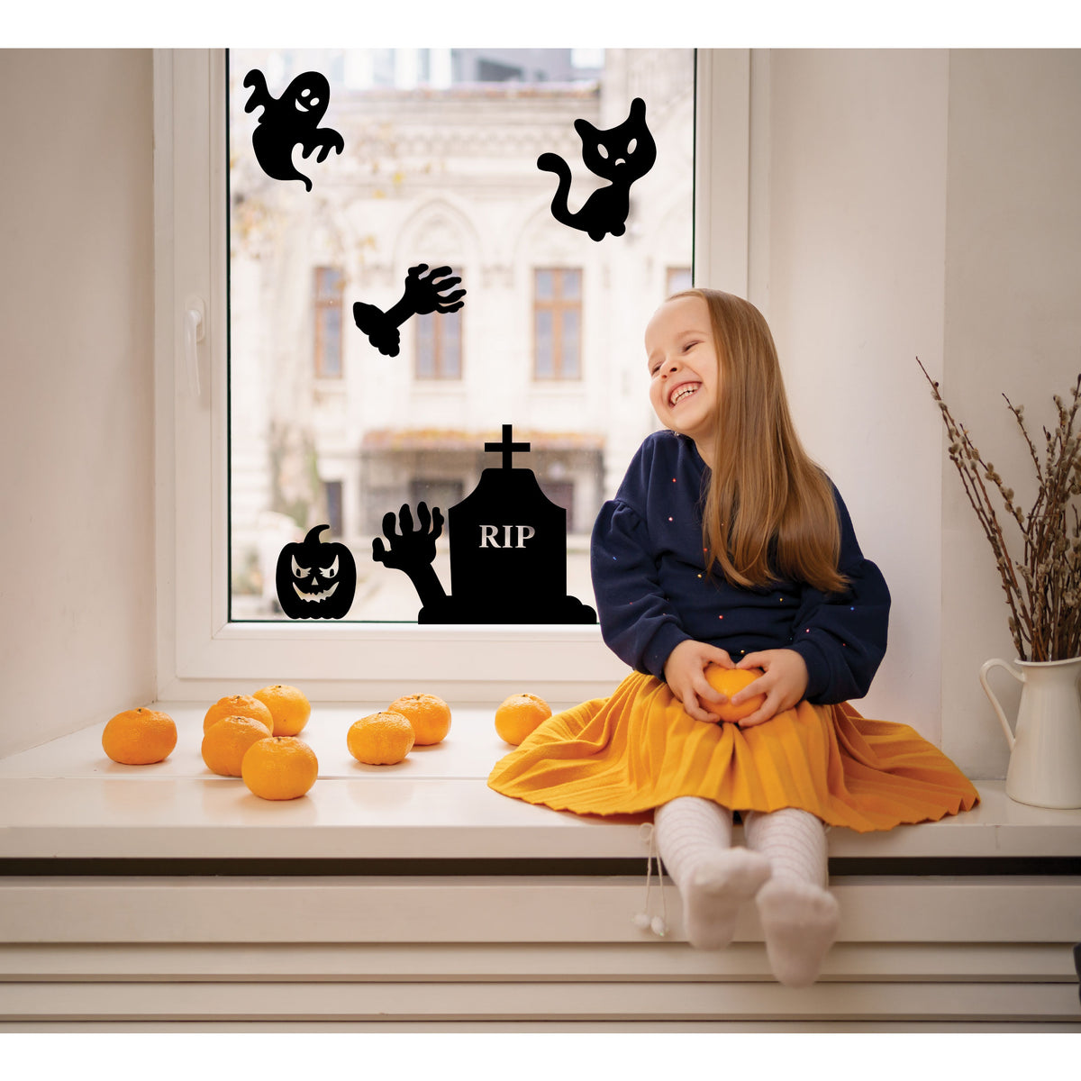Halloween Gravestone Silhouette window sticker pack – Flourish Store Gifts
